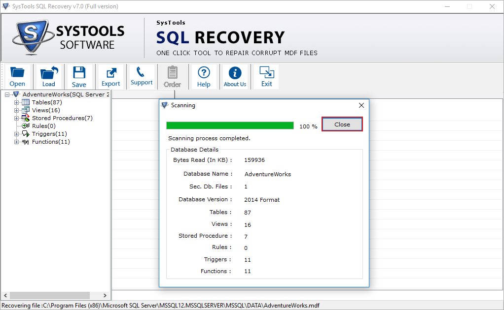 SQL Repair Tool for Corrupt MDF, NDF Database Recovery - Free Demo